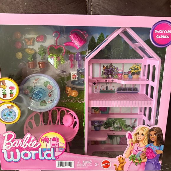 Barbie | Toys | Barbie Backyard Garden Playset Pink And Green | Poshmark